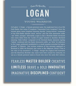 Logan (female) | Name Art Print – Name Stories