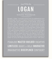 Logan (male) | Name Art Print – Name Stories