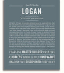 Logan (male) | Name Art Print – Name Stories