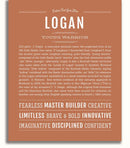 Logan Personalized Name Meaning Art Prints – Name Stories