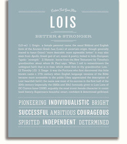 Lois | Name Art Print – Name Stories