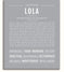 Lola | Name Art Print – Name Stories