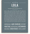 Lola | Name Art Print – Name Stories