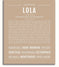 Lola | Name Art Print – Name Stories
