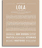 Lola Personalized Name Meaning Art Prints – Name Stories