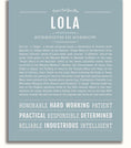 Lola | Name Art Print – Name Stories