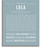 Lola | Name Art Print – Name Stories
