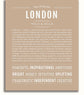 London Personalized Name Meaning Art Prints – Name Stories