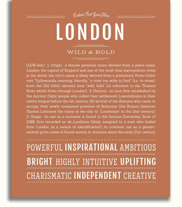 London (female) | Name Art Print – Name Stories