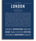 London Personalized Name Meaning Art Prints – Name Stories
