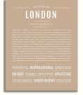Name Stories® | Personalized Name Meaning Art Prints – London