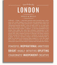 Name Stories® | Personalized Name Meaning Art Prints – London