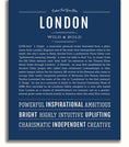 London Personalized Name Meaning Art Prints – Name Stories