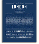 London Personalized Name Meaning Art Prints – Name Stories