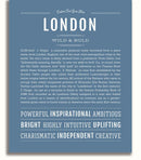 London Personalized Name Meaning Art Prints – Name Stories
