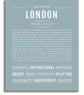 London Personalized Name Meaning Art Prints – Name Stories