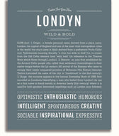 Londyn | Name Art Print – Name Stories