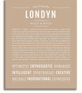 Londyn | Name Art Print – Name Stories