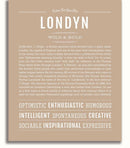 Londyn | Name Art Print – Name Stories