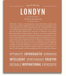 Londyn Personalized Name Meaning Art Prints – Name Stories