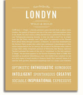 Londyn | Name Art Print – Name Stories