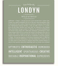 Londyn | Name Art Print – Name Stories