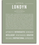 Londyn | Name Art Print – Name Stories