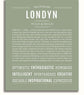 Londyn Personalized Name Meaning Art Prints – Name Stories