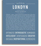 Londyn | Name Art Print – Name Stories