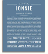 Lonnie | Name Art Print – Name Stories