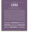 Lora | Name Art Print – Name Stories