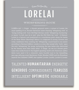 Lorelai | Name Art Print – Name Stories