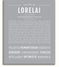 Lorelai | Name Art Print – Name Stories