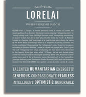 Lorelai Personalized Name Meaning Art Prints – Name Stories