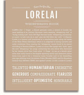Lorelai Personalized Name Meaning Art Prints – Name Stories
