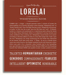 Lorelai | Name Art Print – Name Stories