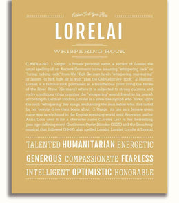 Lorelai | Name Art Print – Name Stories