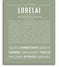 Lorelai | Name Art Print – Name Stories