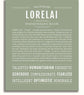 Lorelai Personalized Name Meaning Art Prints – Name Stories