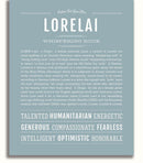 Lorelai | Name Art Print – Name Stories
