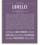 Lorelei | Name Art Print – Name Stories