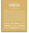 Lorelei Personalized Name Meaning Art Prints – Name Stories