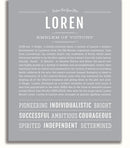 Loren | Name Art Print – Name Stories