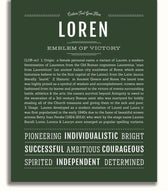 Loren | Name Art Print – Name Stories