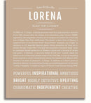 Lorena | Name Art Print – Name Stories