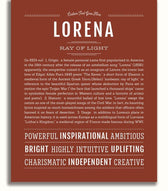 Lorena | Name Art Print – Name Stories