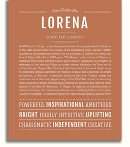 Lorena | Name Art Print – Name Stories