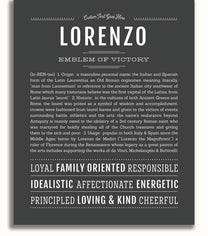 Lorenzo | Name Art Print – Name Stories