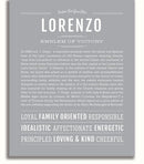 Lorenzo | Name Art Print – Name Stories