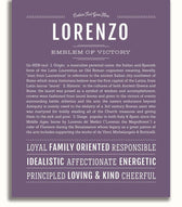 Lorenzo | Name Art Print – Name Stories